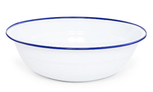 Utensil - Enamelware Wash Basin - White Rimmed