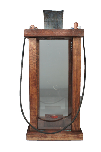 Lantern - Wood Lantern with Glass Panel