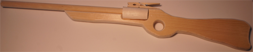 Toy - Wood Rifle - Revolver Style